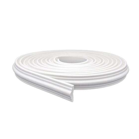 Rodameio 3,8x1,2cm Boiserie Autocolante Flexível EVA Meu Rodapé Branco ...