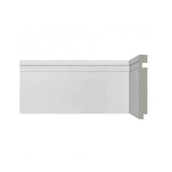 Rodapé de Poliestireno Santa Luzia 493 Branco 120mm x 16mm x 2400mm ...
