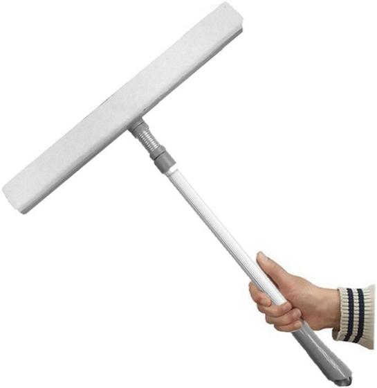Rodo Limpa Vidros Janelas Cabo de Alumínio Extensível Flexí 2 Em 1 ...