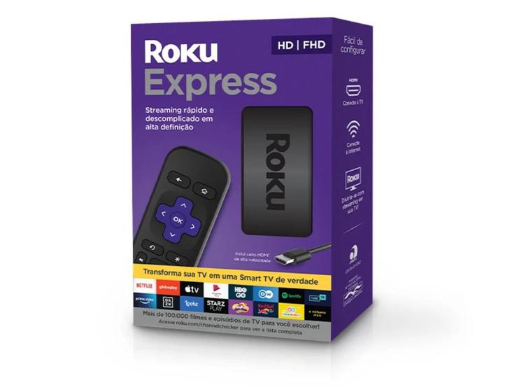 Roku Express Streaming Player Full Hd Hdmi Usb Com Controle - Streaming ...