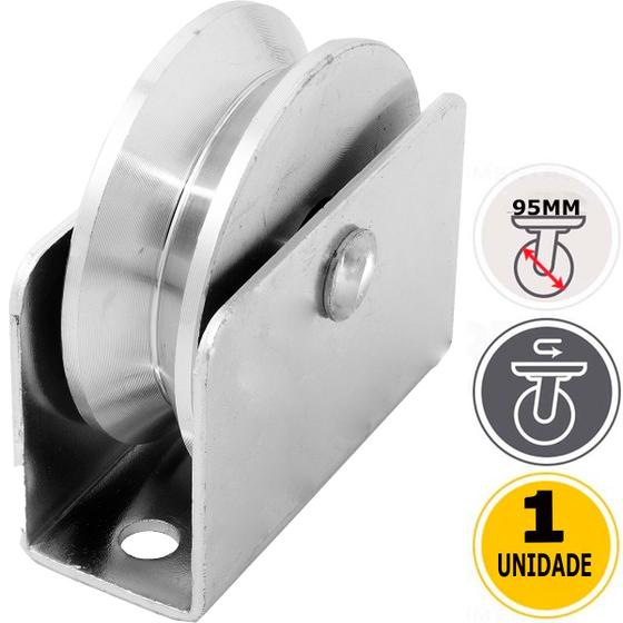 Roldana Portão De Correr Aço 4 Polegadas Canal V C/caixa - TOLEMAT ...