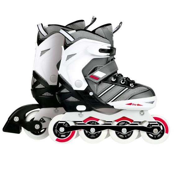 Roller Patins Profissional Adulto Regulavel 34 Ao 37 Cinza Mor e Lazer ...
