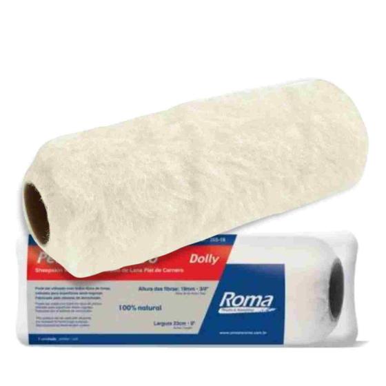 Rolo 1000 Pintura Profissional de lã natural 23cm sem cabo - Roma ...