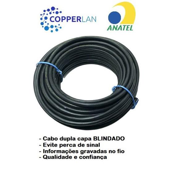 Rolo 50MT Cabo de Rede Lan Cat6 4Px23 AWG Dupla Capa Blindado ...