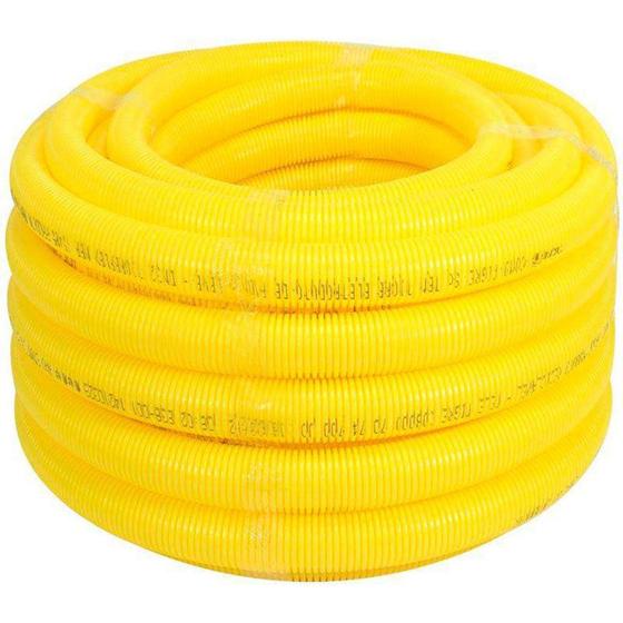 Rolo de Conduíte Corrugado 3/4" (25mm x 5m) Amarelo Adtex - Conduíte ...