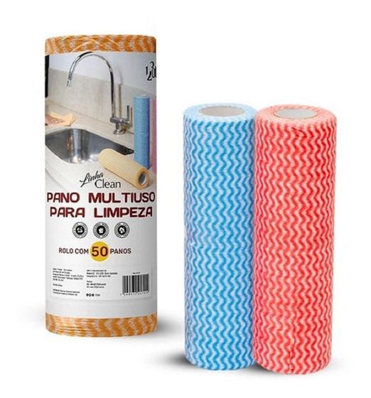 Rolo De Panos Multiuso Com 50 Panos Limpeza Cozinha - Jonness ...