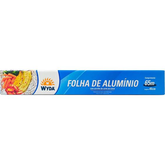 Rolo de Papel Alumínio 45 Cm x 65 Metros Wyda - Papel Alumínio ...