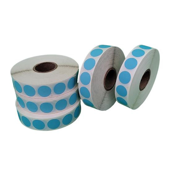 Rolo Etiqueta Redonda 15mm 1,5cm 1000 bolinhas cada rolo - Padrão ...