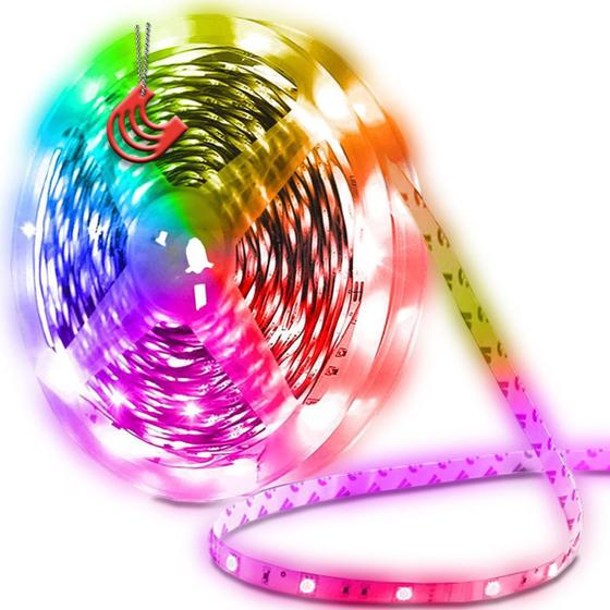 Rolo Fita de Led 5 metros RGB Endereçavel Colorida IP65 150 Leds - AJK ...