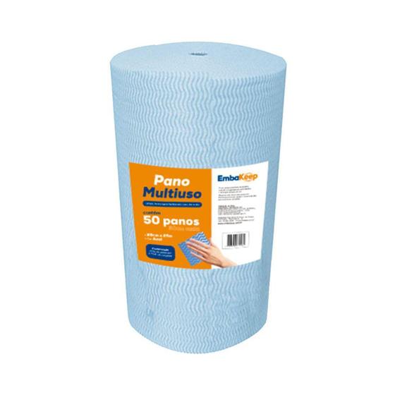 Rolo Pano Multiuso Tipo Perfex Absorvente Limpeza Geral 28cm x 25m ...