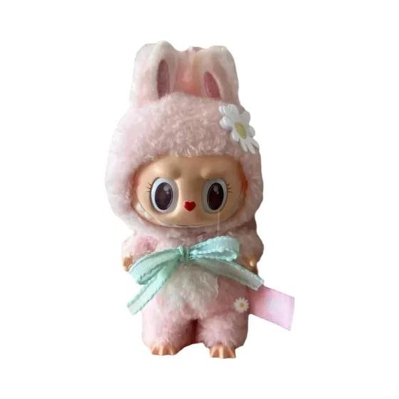 Rosa Labubu Mokoko Primavera Flor Querida Edição Limitada Kawaii Boneca ...
