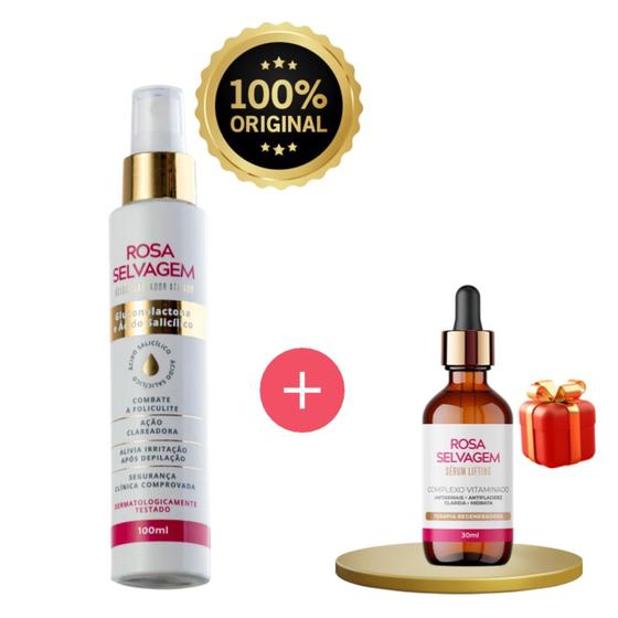 Rosa Selvagem Ácido Ativado 100ml+Sérum Original - Óleo Corporal ...
