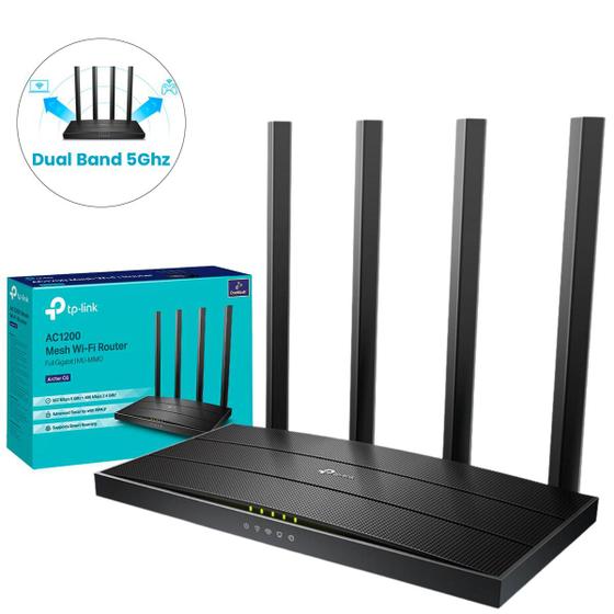 Roteador 5G Tp Link ArCher C6 Full Gigabit 867Mbs Dual Band - Roteador ...