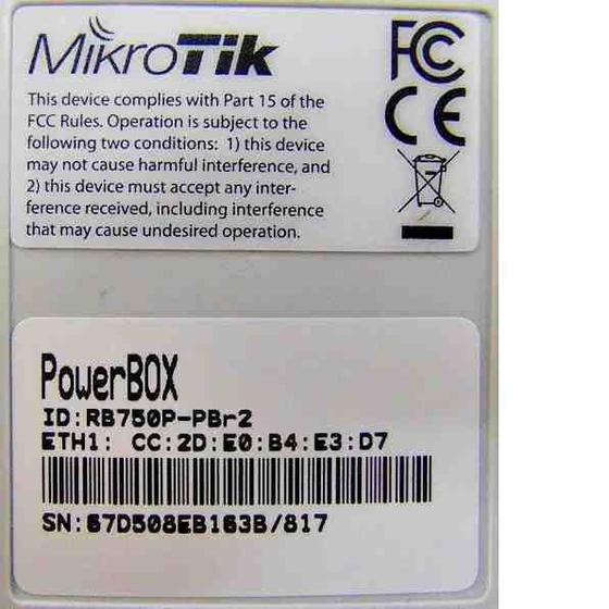 Roteador MikroTik RouterBOARD PowerBox RB750P-PBr2 branco 100V/240V ...