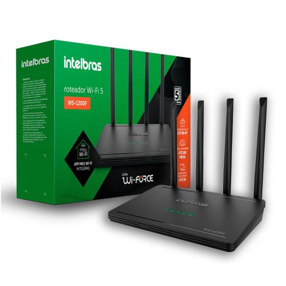 Roteador Wifi 5 Wi-Force Intelbras W5-1200F Dual Band Internet Lan Fast ...