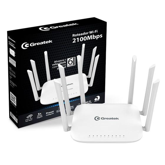 Roteador Wireless AC 2100mbps 5 portas Gigabit IPV6 GREATEK - Roteador ...