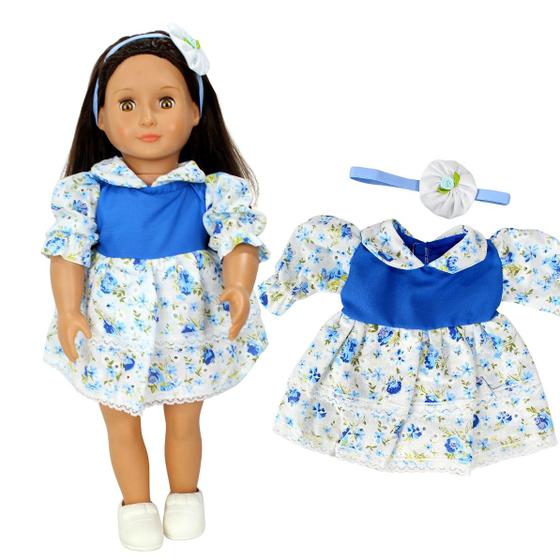 Roupa boneca our generation american - vestido mar de flores - CASINHA ...