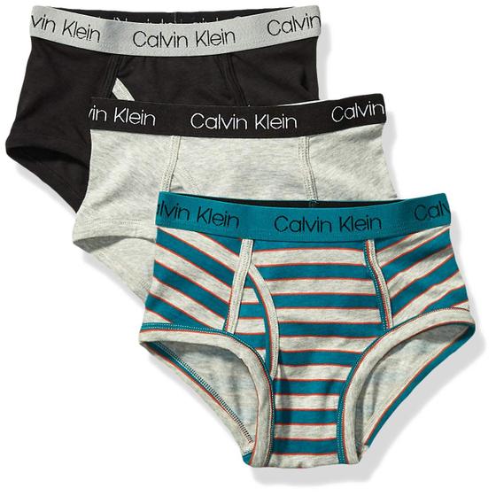 Roupa íntima masculina de algodão moderno Calvin Klein, pacote com 3 ...