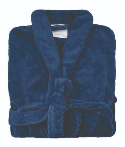 Roupão Aveludado Azul Marinho Camesa Tamanho Único - Outros Moda e ...