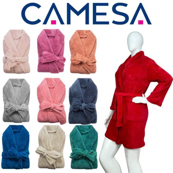 Roupão De Banho Tamanhos P M Camesa Microfibra Adulto Inverno Unissex ...