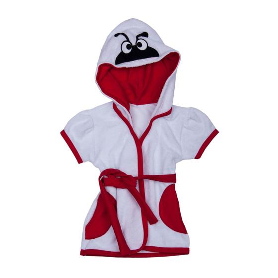Roupão Joaninha - Vermelho e Branco - Turma da Praia Baby - Roupão para ...