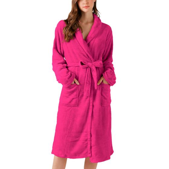 Roupão Microfibra Camesa Adulto Unissex Feminino Masculino Inverno Frio ...