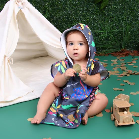 Roupão Poncho Baby Estampa Tucano-de-bico-preto - Coleção Animais em ...