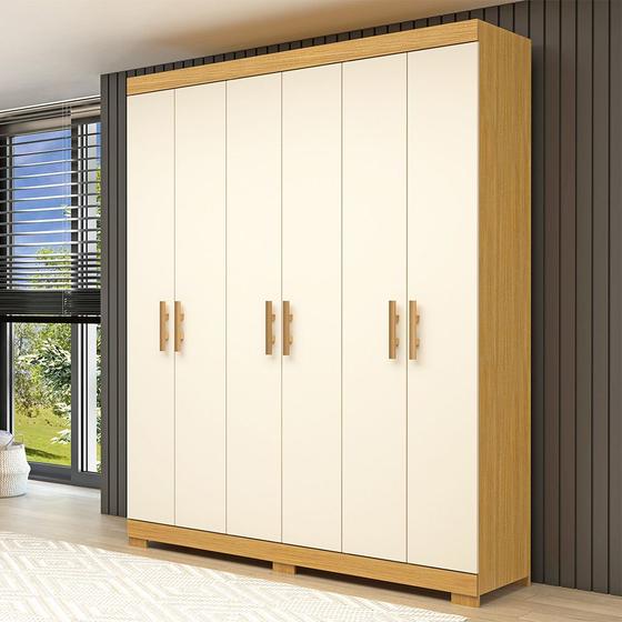 Roupeiro ACP Móveis Lana 6 Portas 2 Gavetas Internas - ACP Moveis - Guarda-Roupa / Roupeiro ...