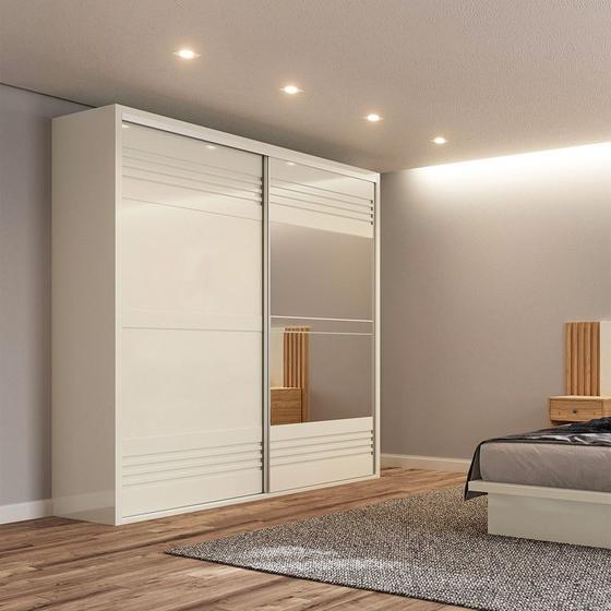 Roupeiro Casal Com 02 Portas 2,23m 100% MDF - Dalla Costa - Guarda ...