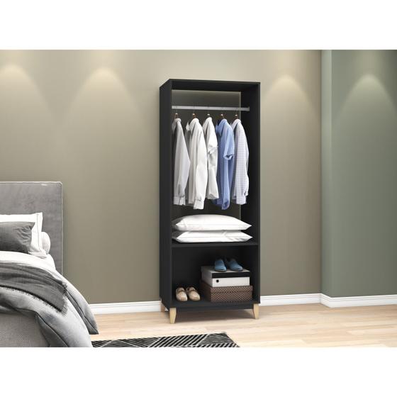 Roupeiro Closet 1 Nicho 1 Cabideiro 70cm Legno Movelbento - Closet ...