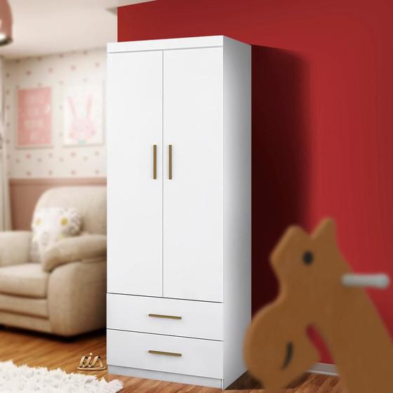 Roupeiro Infantil Chiara 2 Portas Branco - Phoenix Baby - Guarda-Roupa ...