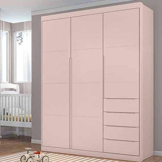 Roupeiro Infantil Pérola Rosê - Phoenix Baby - Guarda-Roupa Infantil ...