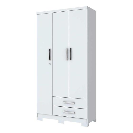 Roupeiro Solteiro Flex Açaí 3 Portas 2 Gavetas Henn - Guarda-Roupa ...