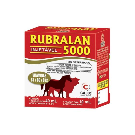 Rubralan 5000 Suplemento Injetável Calbos - Calbos - Saúde Animal ...