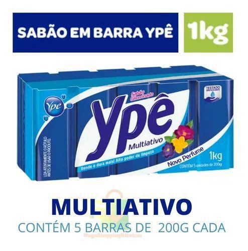 Sabão Em Barra Multiativo Ypê 900g Com 5 Unidades - Ype - Sabão em ...