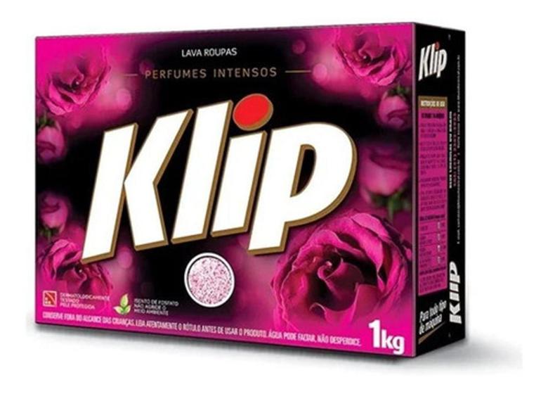 Sabão em Pó 1 kg Klip Perfumes Caixa com 12 Unidades - Sabão em Pó ...