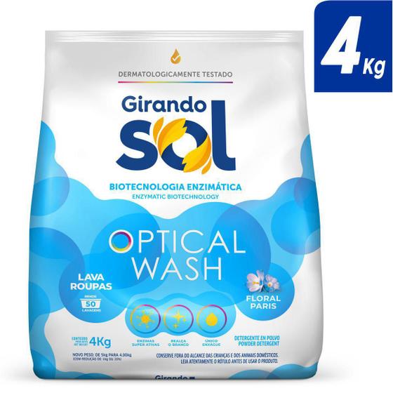 Sabão Em Pó Lava Roupas Girando Sol Floral Paris Azul 4Kg - Sabão em Pó ...
