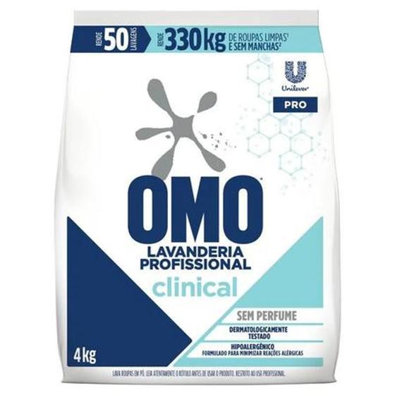 Sabão em Pó Omo Lavanderia Clinical - HIPOALERGÊNICO - 4kg - Sabão em ...
