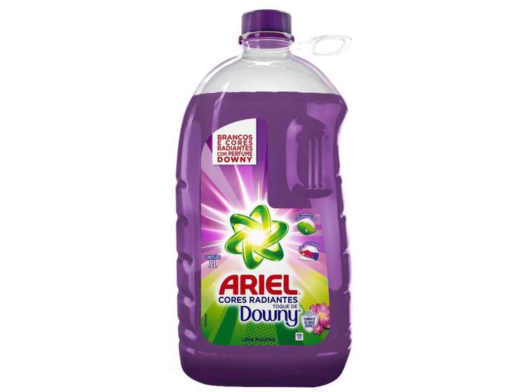 Sabão Líquido Ariel Cores Radiantes Toque de Downy - 3L - Sabão Líquido ...