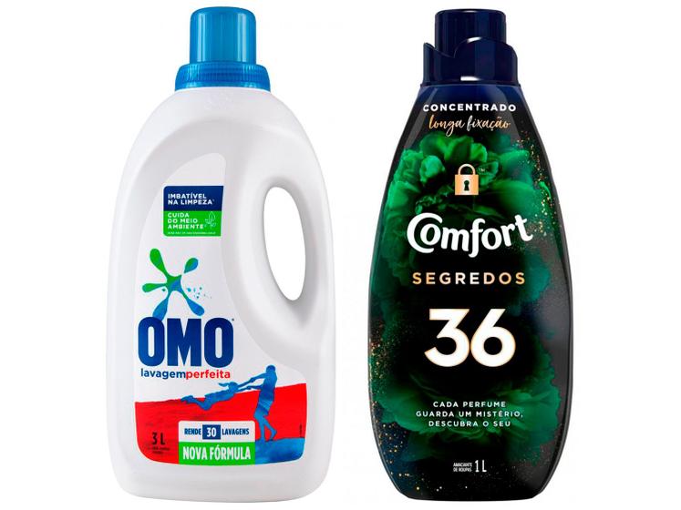 Sabão Líquido Omo Lavagem Perfeita 3L + Amaciante em Promoção no Oferta ...