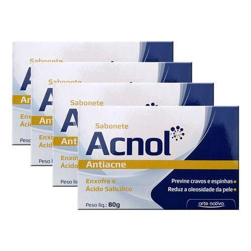 Sabonete Barra De Acnol Antiacne Arte Nativa Caixa 80G 4 Un - Antiacne ...