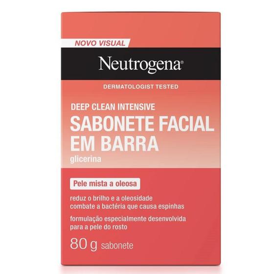 Sabonete Barra Limpeza Profunda Rosto Neutrogena 80g - Sabonete ...