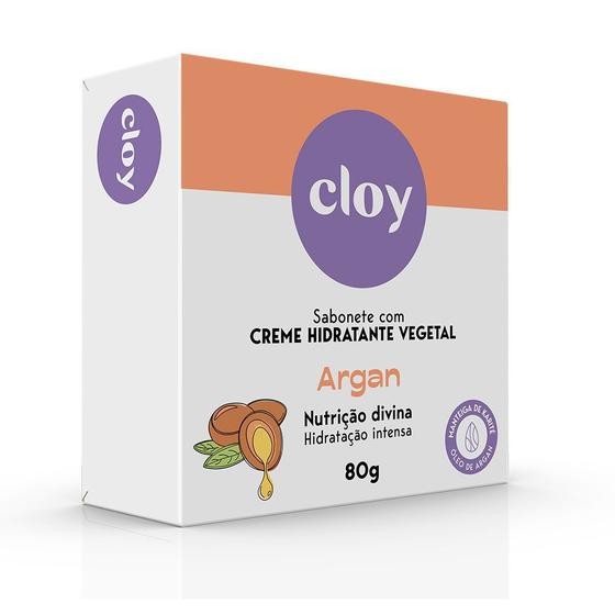 Sabonete Cloy Óleo de Argan Creme Hidratante Vegetal 80g - Sabonete ...