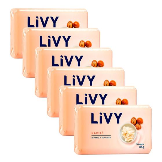 Sabonete em Barra Livy Karité 85g Kit com seis unidades - Sabonete ...
