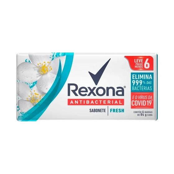 Sabonete em Barra Rexona Antibacterial Fresh 6 Unidades 84g Cada ...