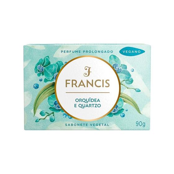 Sabonete Francis Luxo Azul (Orquídea e Quartzo) 90g - Embalagem com 12 ...