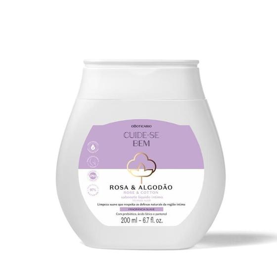 Sabonete Íntimo Líquido Rosa e Algodão 200ml Cuide-se Bem Botícario ...