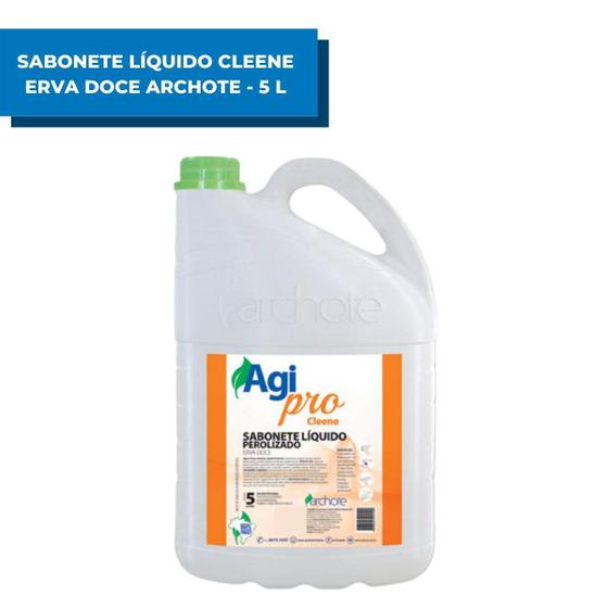 Sabonete Líquido Erva Doce Cleene Archote 5L Antibacteriano Suave ...