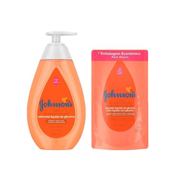 Sabonete Líquido Johnson's da Cabeça aos Pés + Refil Sabonete Líquido ...