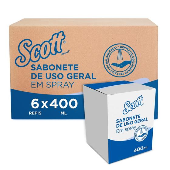 Sabonete Líquido Spray Scott Uso Geral 400ml 6 Un - Sabonete - Magazine ...